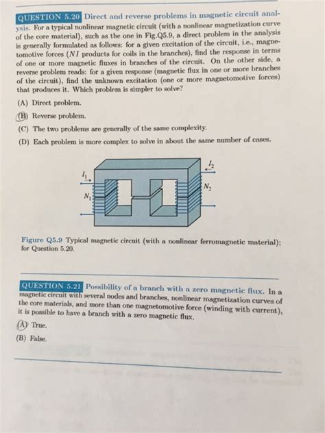 solved question 5 20 ysis for a typical nonlinear magnetic