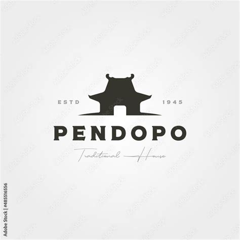 Download Pendopo Traditional House Of Java Logo Vector Vintage Symbol