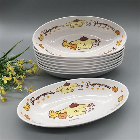 Ms다드림 폼폼푸린 멜라민 그릇 카레 접시 디저트 캐릭터 2p세트 위시버킷