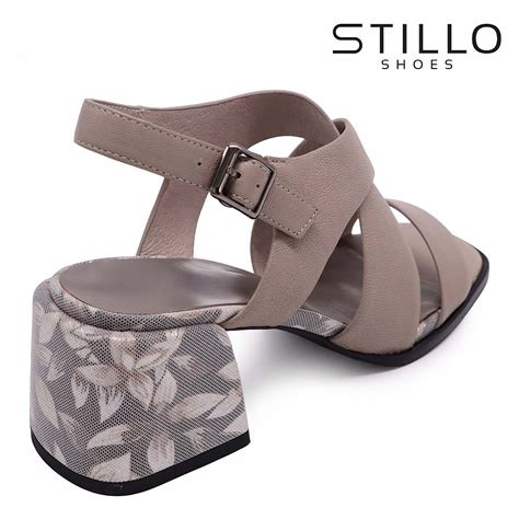 Сандали с флорален ток 47264 — Stillo