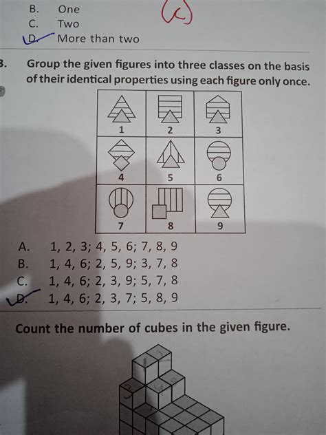 B Onectwo3dmore Than Two3 Group The Given Figures Into Three Clas