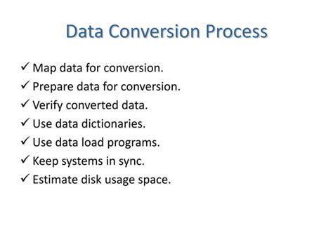 Oracle Sql Data Conversion Implementation Approach Ppt