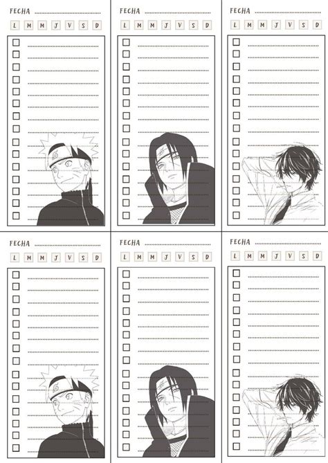 Aesthetic Planner Printables Free Clases De Anime Impresiones