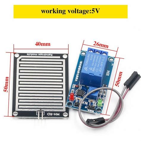 Buy Rain Water Sensor Module Dc 5v 12v Raindrops Detection Solid State Relay Control Online At