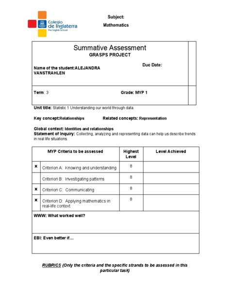 Math Grasp 2 Pdf Chart Mean