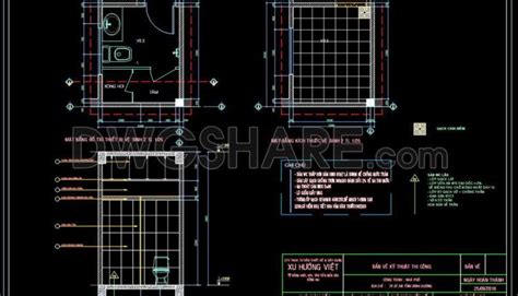 WC Layout Plan And Elevations Details CAD Drawings Download Free Cad Blocks Download DWG