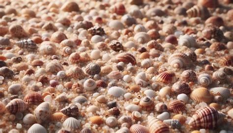 Closeup Of Tiny Shells On A Sandy Beach Showcasing Summer Shoreline Details In Highresolution 8k