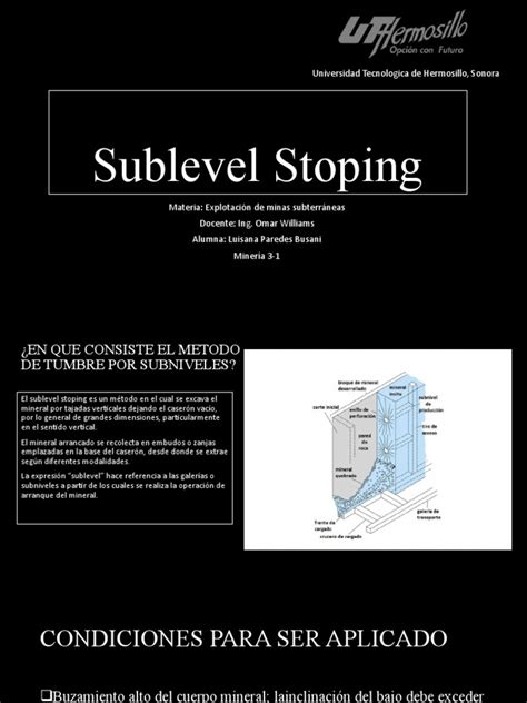 Sublevel Stoping Pdf Minería Materiales