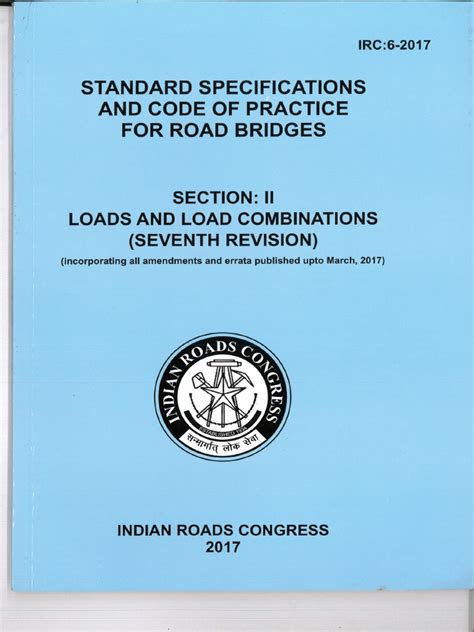 irc 6 2017 standard specifications and code of practice for road bridge pdf