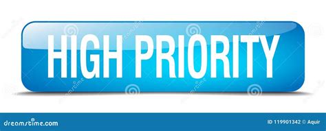 high priority button stock vector illustration of template 119901342