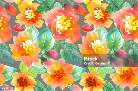 워터컬러 꽃 Illustration 손 드로잉 옐로우 오렌지 여름철 꽃과 계절에 대한 스톡 벡터 아트 및 기타 이미지 계절 꽃 꽃의 구조 노랑 Istock