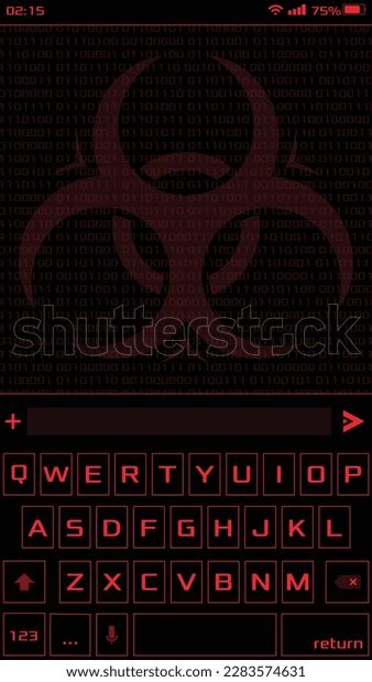 Hacker Phone Screen Keyboard Virus Symbol Stock Vector Royalty Free