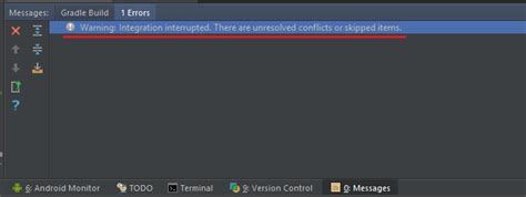 Android Studio Unable To Merge From Svn Branch Stack Overflow