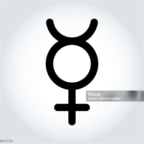트랜스젠더 머큐리 상징의 실루엣 성별 픽토그램 템플렛 인사말 카드 배경 화면 엠블럼 장식 벡터 일러스트 레이 션 0명에 대한