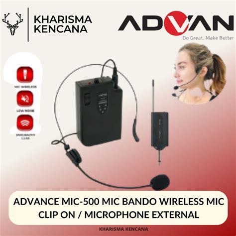 Jual Advance Mic Mic Bando Wireless Mic Clip On Microphone