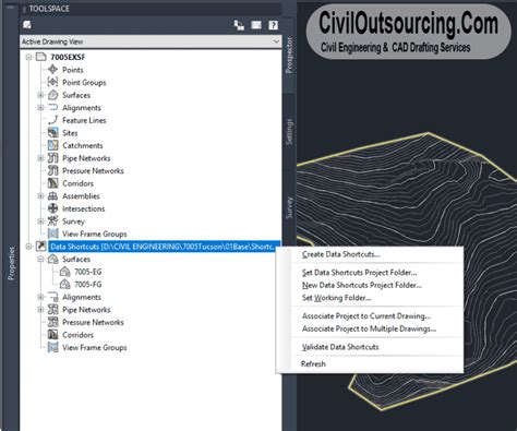 Using Data Shortcuts In Autocad Civil 3d Civil Engineering And Cad Drafting Services