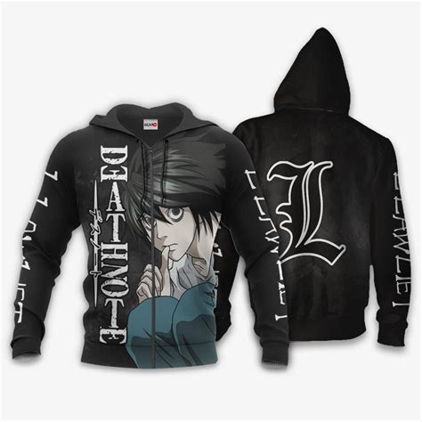 Death Note L Lawliet Anime Zip Up Hoodie