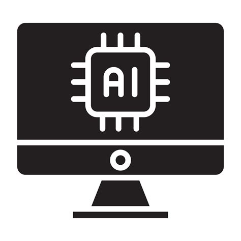Computer With Ai Artificial Intelligence Icon 40981162 Vector Art At Vecteezy