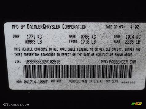 2002 Viper Color Code Prn For Viper Red Photo 69934679