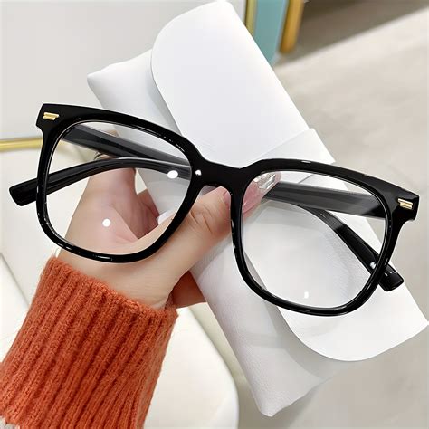 Blue Light Blocking Glasses Large Candy Color Square Frame Temu