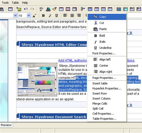 Screenshots Sferyx Jsyndrome Html Editor