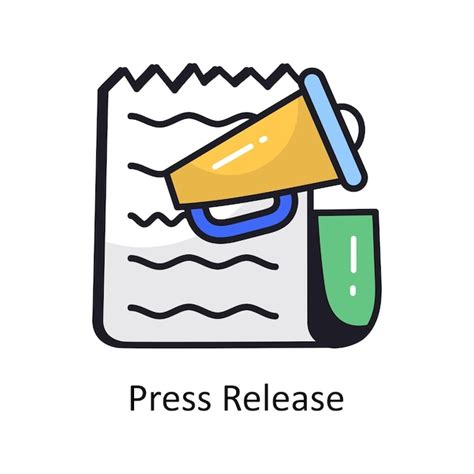 Premium Vector Press Release Filled Outline Doodle Design