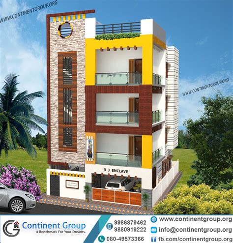 3d Building Elevation 3d Front Elevation 3d Rendering In Bangalore