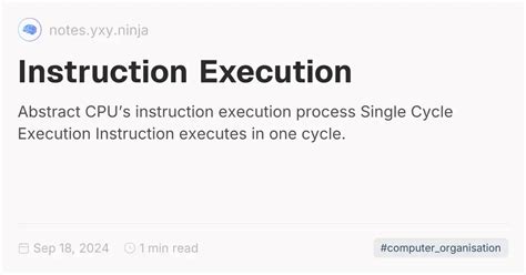 Instruction Execution