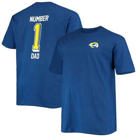 Mens Fanatics Branded Royal Los Angeles Rams Big And Tall 1 Dad 2 Hit T