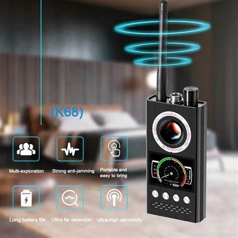 K68 Multifunctional Detector Hidden Camera Detectors Rf Signal Wireless Bug Detector Hotel