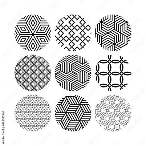 Seamless Repeating Geometric Pattern Illustration Textile Design