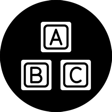 Premium Vector Abc Blocks Icon Style