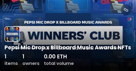 Pepsi Mic Drop X Billboard Music Awards Nfts Collection Opensea