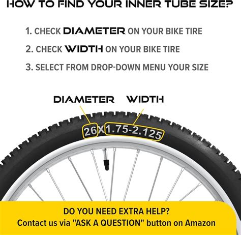 Bike Inner Tube Size Chart At Annie Geil Blog