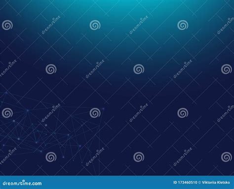 big data information triangular network nodes stock vector