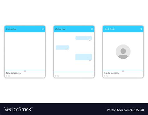 Set Of Online Chat Bot Virtual Assistant Template Vector Image