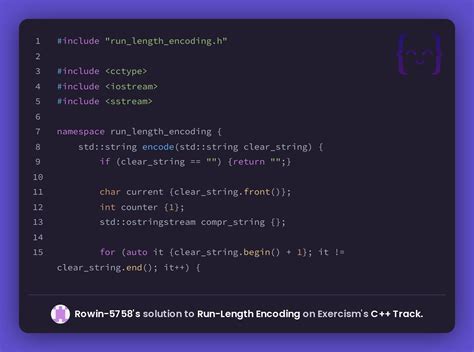 Rowin 5758s Solution For Run Length Encoding In C On Exercism