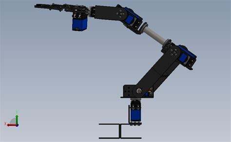 六自由度机器人机械臂solidworks 2018模型图纸下载 懒石网