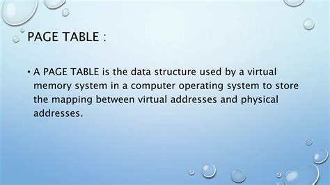 Structure Of The Page Table PPTX