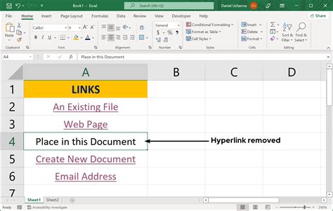 Delete Hyperlink