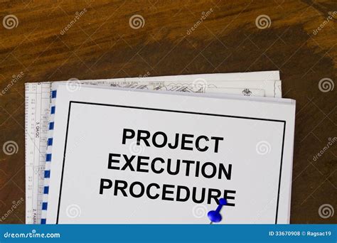 Project Execution Procedure Stock Photo Image Of Paper Document