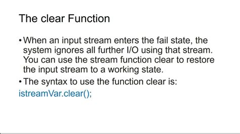 Lesson 8 Part 2 Put Back Peek Clear Setprecision Setw Setfill And Getline Youtube