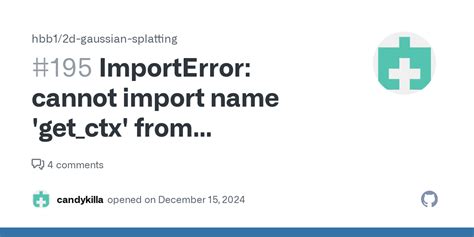 Importerror Cannot Import Name Getctx From Torchlibrary · Issue 195 · Hbb12d Gaussian