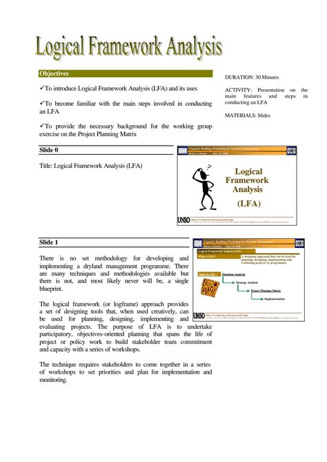 Solution Logical Framework Analysis Studypool