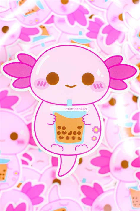Boba Xoxi The Axolotl Vinyl Sticker By Crazyam11bolady