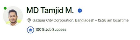 Upwork Jobsuccess Gratitude Tamjid Mostafa