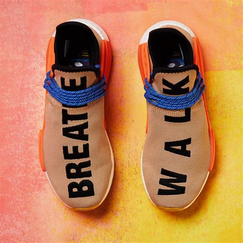 Adidas X Pharrell Williams Nmd Hu Trail Pale Nude Black And Yellow Pharrell Williams