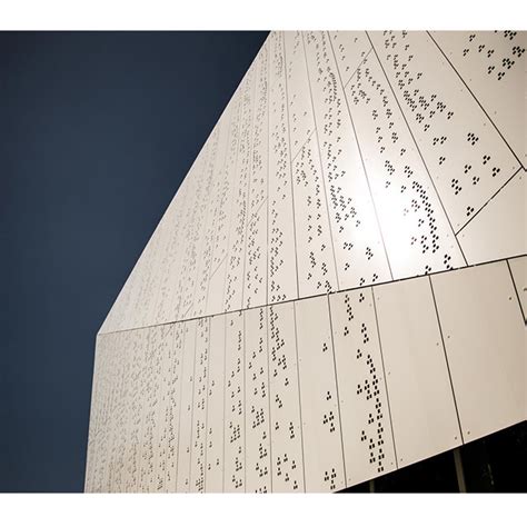 Perforated Metal Claddings With Round Holes Corrugated Perforated Metal Sheet Cladding