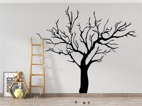 Tree Wall Decal Tree Branch Wall Sticker Tree Wall Decor 1259 Etsy