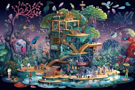 Natural Language Generation And Artificial Intelligence Generative Ai Stock Illustration